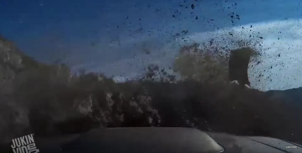 Car Drives Off Cliff! Insane!