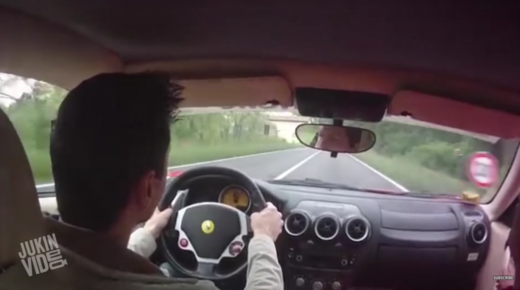 Guy Almost Crashes Ferrari During A Test Drive
