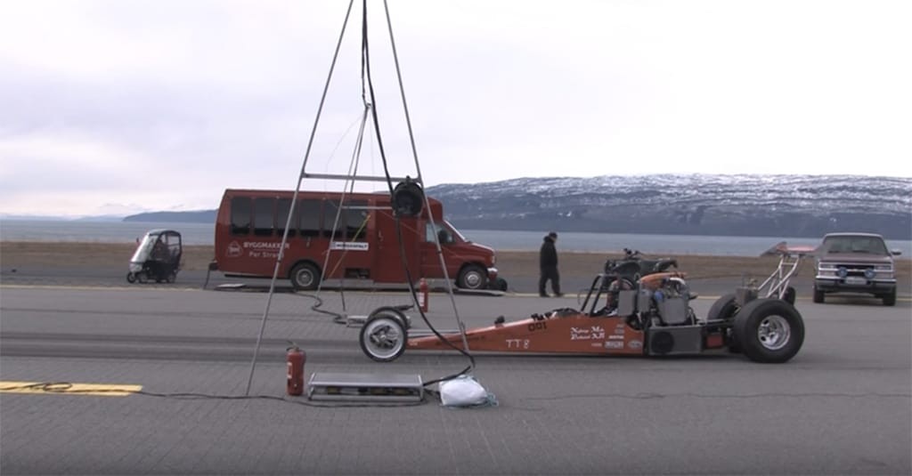 A Volvo-Powered Dragster Hits 8 Seconds