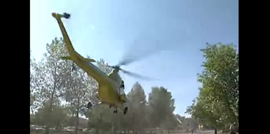 Helicopter Fail – Hits A Tree and Is Destroyed!