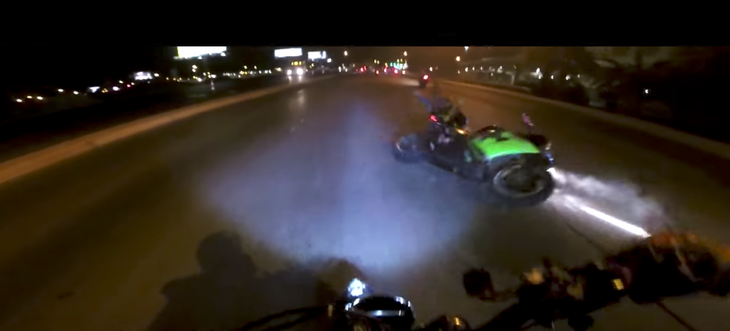 Motorcycle Burnout Turns Into A Fail