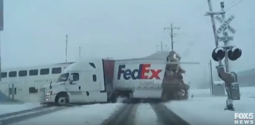 Train vs FedEx Truck