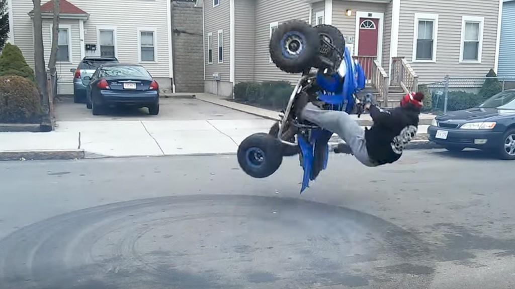 Doing Donuts On An ATV..What Could Possibly Go Wrong?