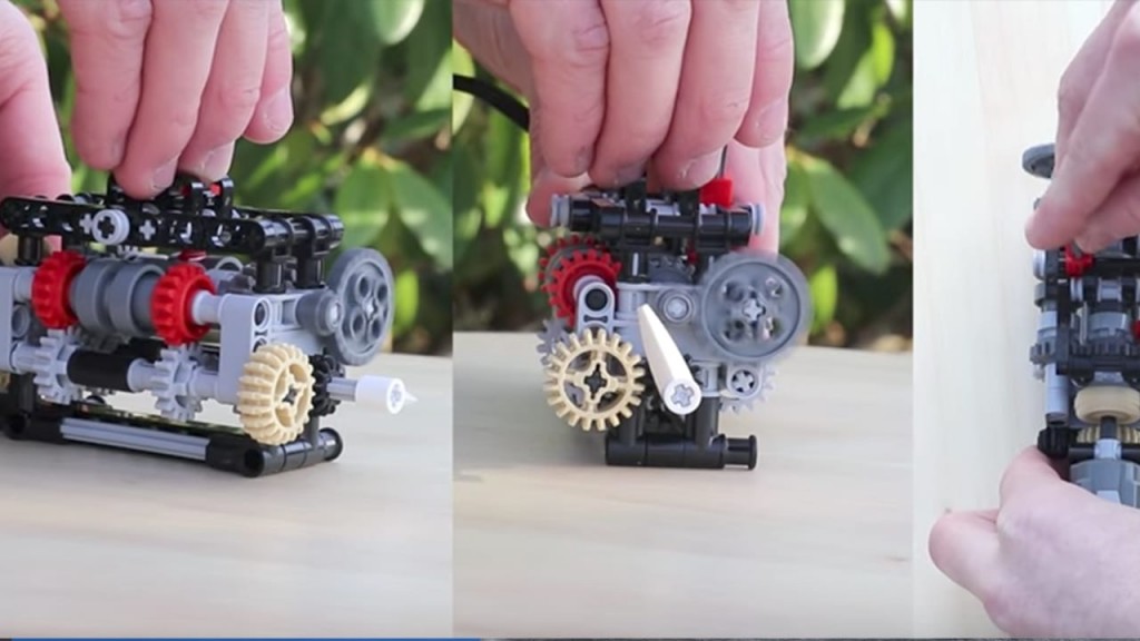 A Working Six-Speed Gearbox Made Out Of Legos