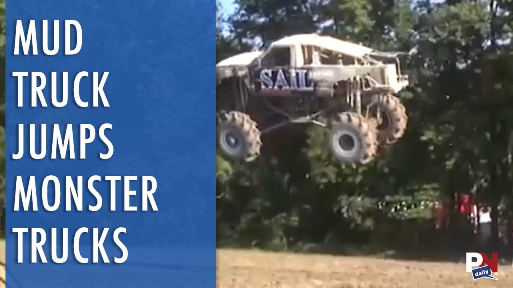 A Mud Truck That Jumps 5 Monster Trucks