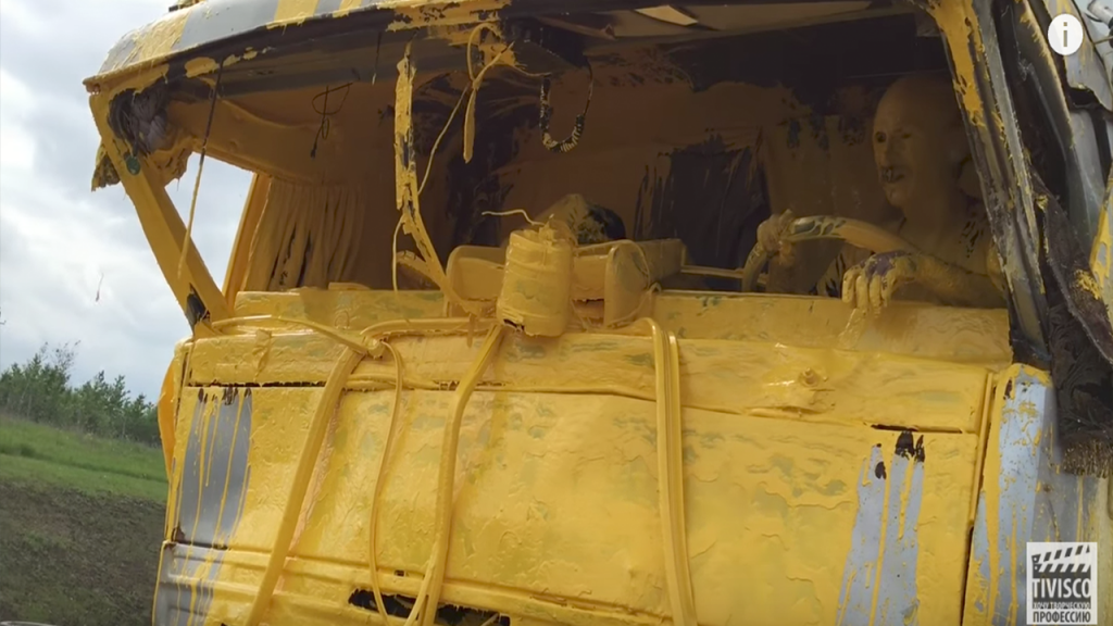 Yellow Paint Explosion In Traffic! One Of The Weirdest Crashes Ever