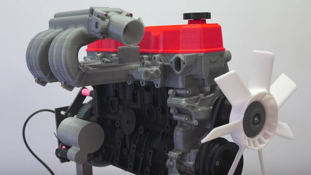 A Working 3D Printed Inline-4 Cylinder Engine