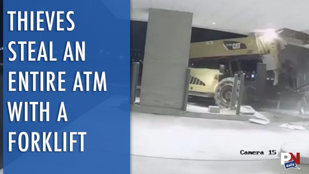 Thieves Steal An Entire ATM With Forklift