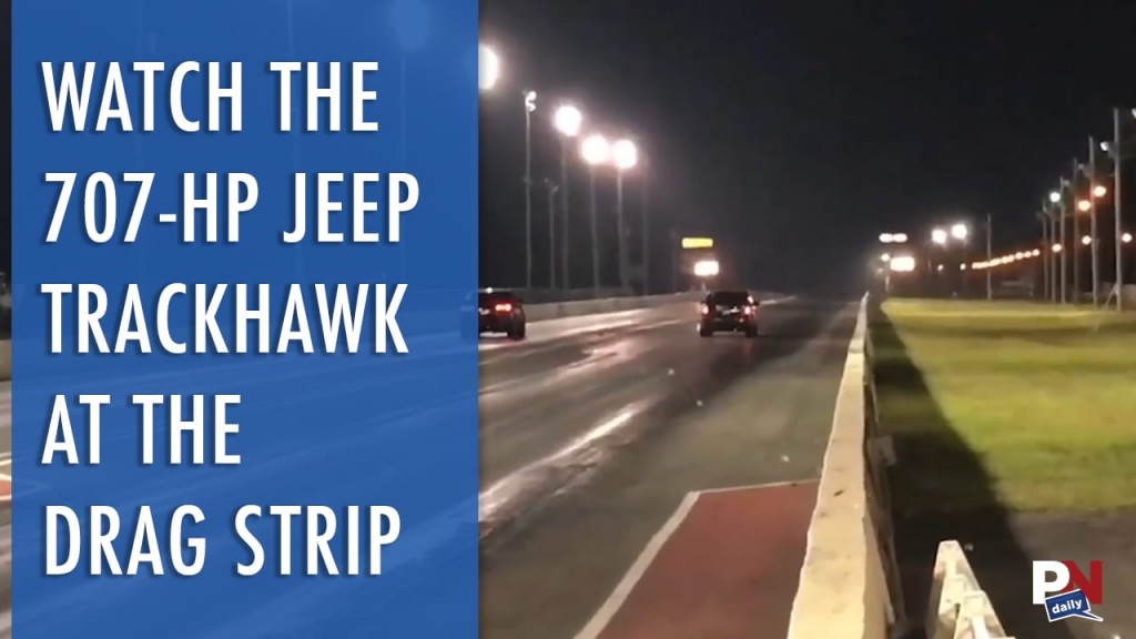 Watch The 707-Horsepower Jeep Trackhawk At The Drag Strip