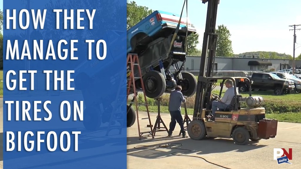 How They Get The Tires On BigFoot