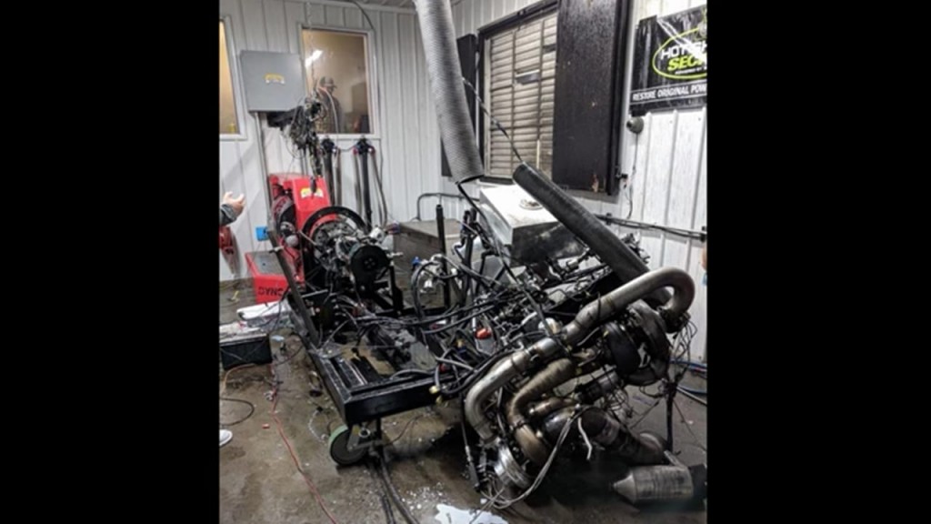 Triple-Turbo Diesel Engine Breaks Loose On The Dyno
