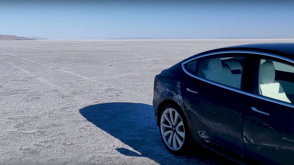 Tesla Model 3 Loses Control At 130MPH At The Salt Flats
