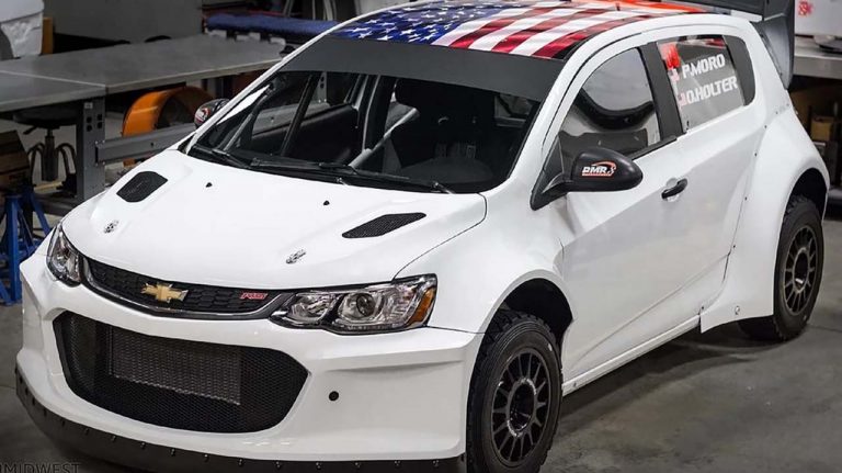 This Tiny Chevy Sonic Rally Car Is Packing A 6.2-Liter LS3 V8