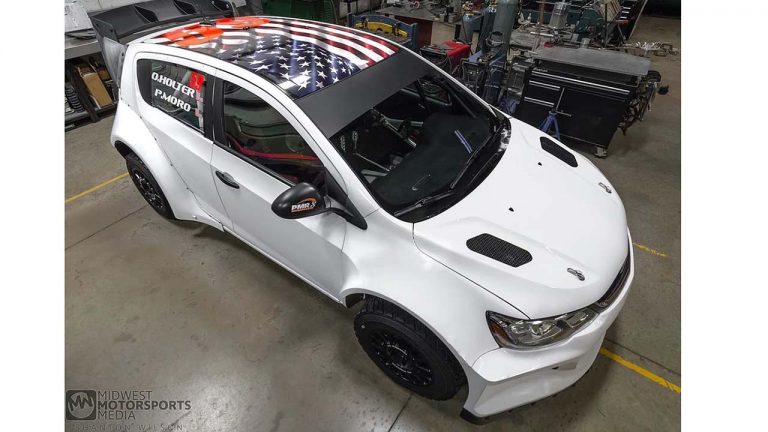 This Tiny Chevy Sonic Rally Car Is Packing A 6.2-Liter LS3 V8