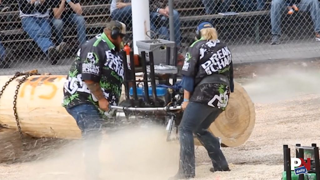 A Competition That Features Chainsaws Powered By V8s
