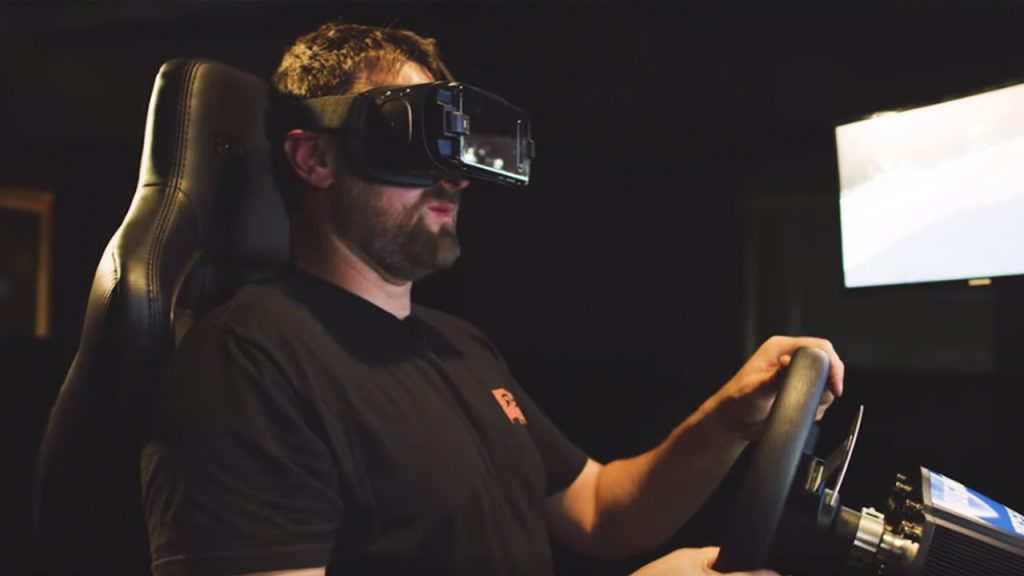 Vaughn Gittin Jr. Drifts A Car Using Teleoperation