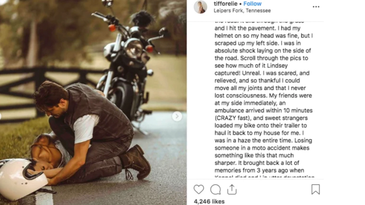 Instagram Influencer Accused Of Staging Motorcycle Accident For Photos