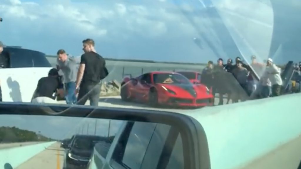 Crowd Of Supercar Drivers Block Main Highway Entrance To The Florida ...