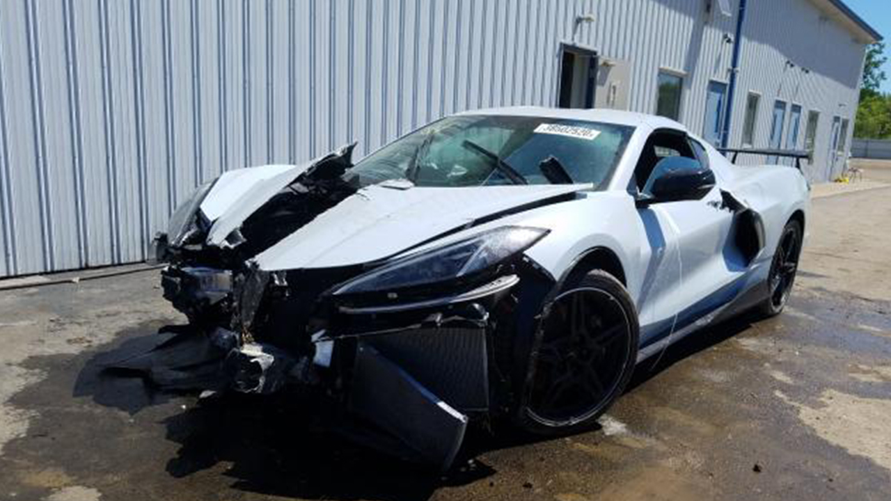 Salvage Yard Sees First Totaled 2020 Chevrolet Corvette C8