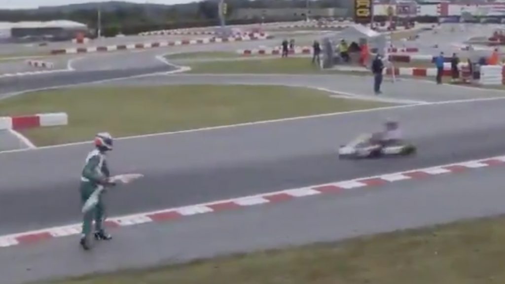 Watch As Rage-Filled Driver Throws Front Bumper at Rival During Race