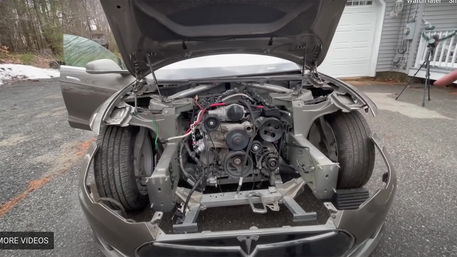 Does An LS3 V8 Make A Tesla Better?