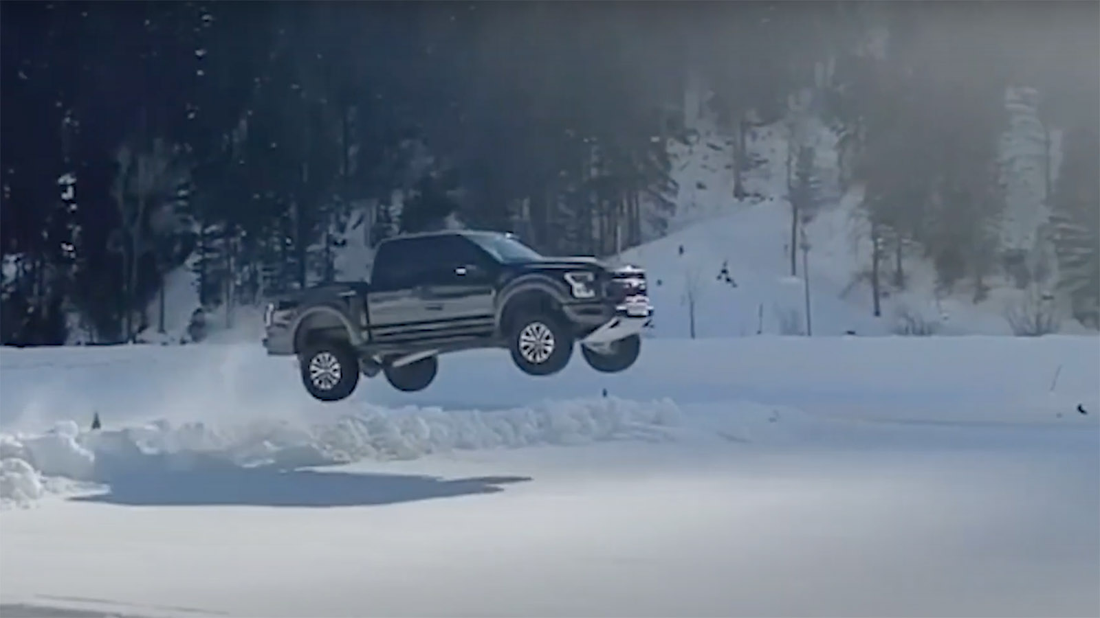 2021 Ford F-150 Raptor Gets Serious Air With a Snow Ramp