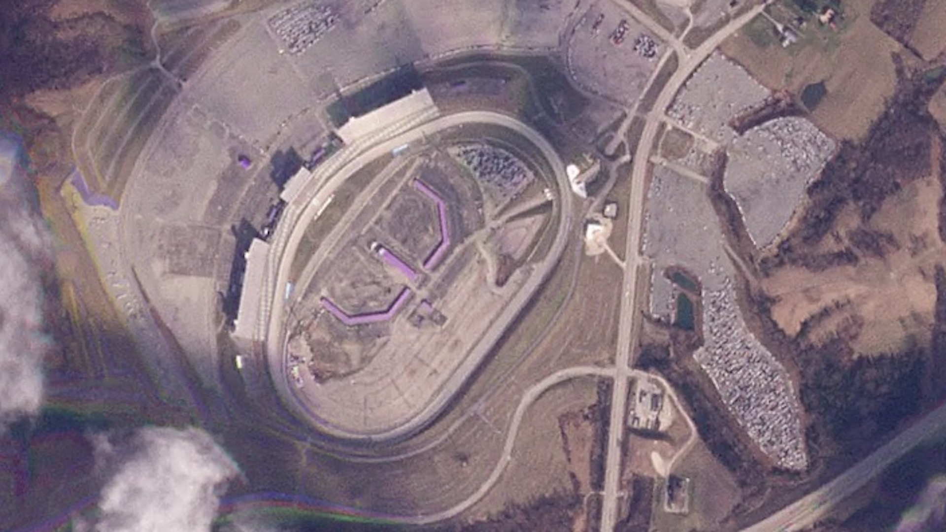 Before & After Images of Ford’s Holding Lot For Trucks Awaiting ...