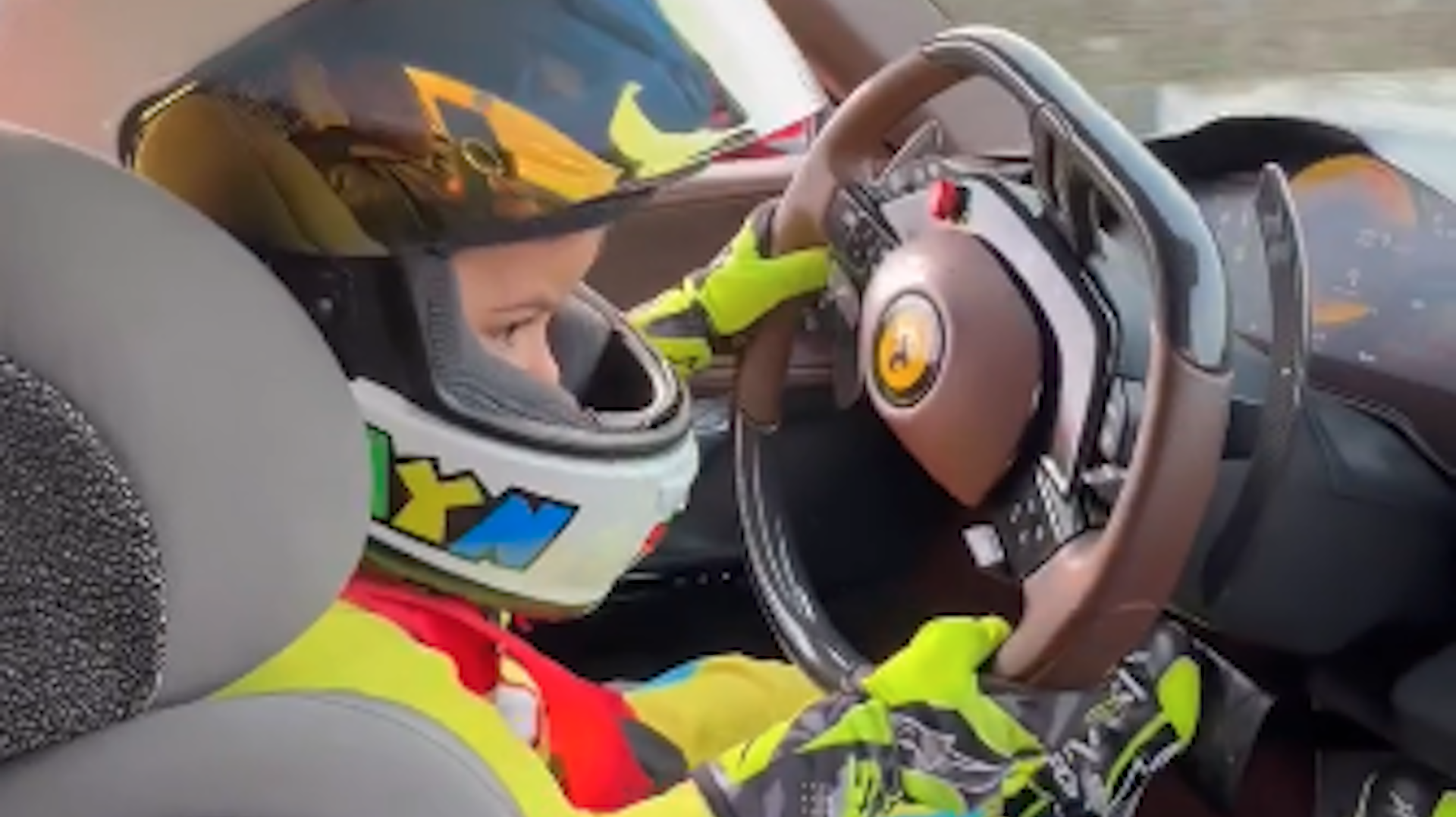 Watch This 3-Year-Old Drive a 986-Horsepower Ferrari SF90 By Himself